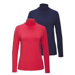 Lascana Shirt Damen Gr&ouml;&szlig;e XS/S navy / cranberry