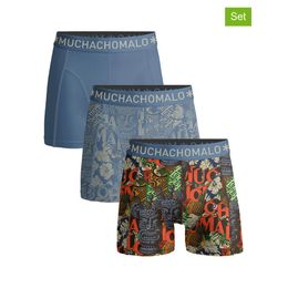 MUCHACHOMALO 3er-Set: Boxershorts in Hellblau/ Bunt - 51% | Gr&ouml;&szlig;e L | Herren-waesche