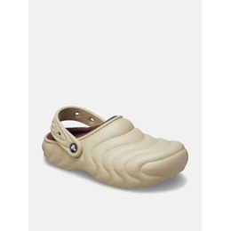 Crocs Crocs "Classic Lined Overpuff" in Beige - 44% | Gr&ouml;&szlig;e 37/38 | Damen-pantoletten
