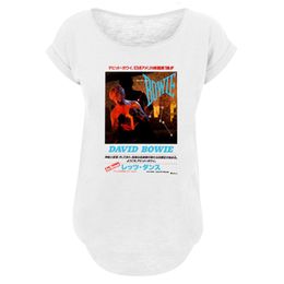 F4NT4STIC Shirt 'David Bowie Asian Poster' Damen Gr&ouml;&szlig;e XXL blau / orange / schwarz / wei&szlig;