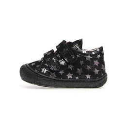 Naturino Leder-Sneakers "Cocoon" in Schwarz/ Silber - 49% | Gr&ouml;&szlig;e 25 | Babysneakers