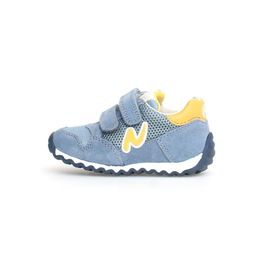 Naturino Leder-Sneakers "Sanny" in Hellblau/ Gelb - 53% | Gr&ouml;&szlig;e 23 | Babysneakers