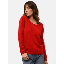 Just Cashmere Kaschmir-Pullover "Fiona" in Rot - 66% | Gr&ouml;&szlig;e L | Damen-pullover-cardigans