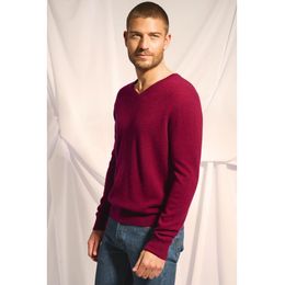 Just Cashmere Kaschmir-Pullover "Walt" in Bordeaux - 62% | Gr&ouml;&szlig;e L | Herren-plussize