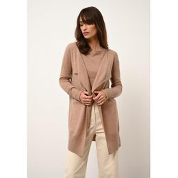 Just Cashmere Kaschmir-Cardigan "Brooke" in Hellbraun - 67% | Gr&ouml;&szlig;e S | Damen-pullover-cardigans