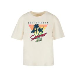 F4NT4STIC T-Shirt 'California Pal Retro' Damen Gr&ouml;&szlig;e L sand / nachtblau / orange / blutrot