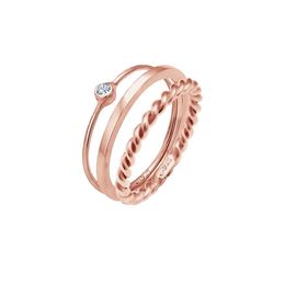 Elli Ring Set Damen Gr&ouml;&szlig;e 54 rosegold