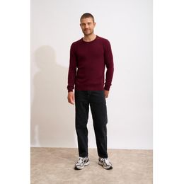 Just Cashmere Kaschmir-Pullover "Gabin" in Bordeaux - 63% | Gr&ouml;&szlig;e L | Herren-plussize