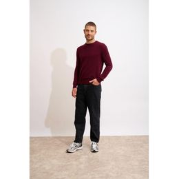 Just Cashmere Kaschmir-Pullover "Howard" in Bordeaux - 65% | Gr&ouml;&szlig;e M | Herren-plussize