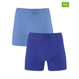 MUCHACHOMALO 2er-Set: Boxershorts in Blau/ Hellblau - 44% | Gr&ouml;&szlig;e XL | Herren-waesche