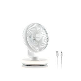 InnovaGoods LED-Tischventilator in Wei&szlig; - (H)17 x &Oslash; 23 cm - 63% | Klima-haushalt