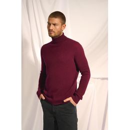 Just Cashmere Kaschmir-Rollkragenpullover "Connor" in Bordeaux - 64% | Gr&ouml;&szlig;e L | Herren-plussize