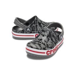 Crocs Crocs "Bayaband Seasonal Printed" in Grau/ Schwarz/ Rot - 57% | Gr&ouml;&szlig;e 19/20 | Baby-badeschuh