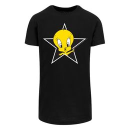 F4NT4STIC T-Shirt 'Looney Tunes Tweety Pie Star' Herren Gr&ouml;&szlig;e 5XL gelb / schwarz / wei&szlig;