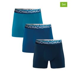 MUCHACHOMALO 3er-Set: Boxershorts in Blau/ Dunkelblau - 54% | Gr&ouml;&szlig;e L | Herren-waesche