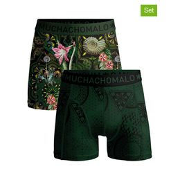MUCHACHOMALO 2er-Set: Boxershorts in Gr&uuml;n - 57% | Gr&ouml;&szlig;e XL | Herren-waesche