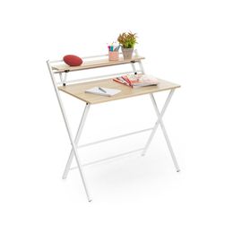 InnovaGoods Klapptisch in Beige/ Wei&szlig; - (B)60 x (H)84 x (T)97 cm - 75% | Tische