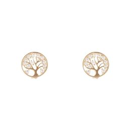 OR &Eacute;CLAT Gold-Ohrstecker "Arbre de vie" mit Edelsteinen - 76% | Schmuck