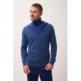 Just Cashmere Kaschmir-Cardigan "Elliot" in Blau - 58% | Gr&ouml;&szlig;e XL | Herren-pullover-cardigans
