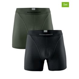 MUCHACHOMALO 2er-Set: Boxershorts in Schwarz/ Gr&uuml;n - 54% | Gr&ouml;&szlig;e L | Herren-waesche