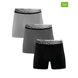 MUCHACHOMALO 3er-Set: Boxershorts in Grau/ Schwarz - 52% | Gr&ouml;&szlig;e XL | Herren-waesche