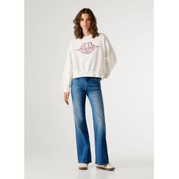 Pepe Jeans Sweatshirt "Bernis" in Wei&szlig; - 31% | Gr&ouml;&szlig;e XS | Damen-sweatshirts-jacken