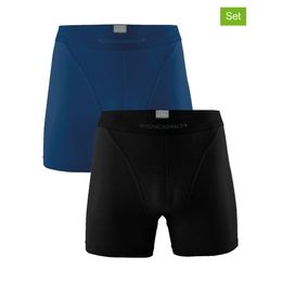 MUCHACHOMALO 2er-Set: Boxershorts in Blau/ Dunkelblau - 57% | Gr&ouml;&szlig;e M | Herren-waesche