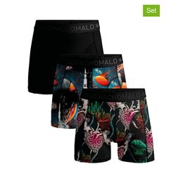MUCHACHOMALO 3er-Set: Boxershorts in Schwarz/ Bunt - 51% | Gr&ouml;&szlig;e M | Herren-waesche