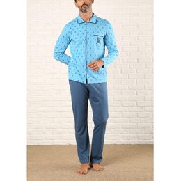 maryplaid Pyjama in Hellblau/ Blau - 58% | Gr&ouml;&szlig;e M | Herren-waesche