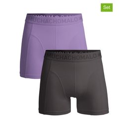 MUCHACHOMALO 2er-Set: Boxershorts in Lila/ Grau - 55% | Gr&ouml;&szlig;e M | Herren-waesche