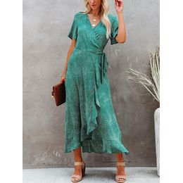 Milan Kiss Kleid in Gr&uuml;n/ Bunt - 55% | Gr&ouml;&szlig;e L | Damen-kleider