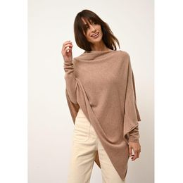 Just Cashmere Kaschmir-Poncho "Meredith" in Beige - 65% | Gr&ouml;&szlig;e L | Damenjacken