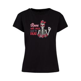 F4NT4STIC Shirt 'Anti Valentinstag Roses are red' female Black size XXXL