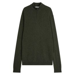 Just Cashmere Kaschmir-Pullover "Nour" in Dunkelgr&uuml;n - 56% | Gr&ouml;&szlig;e M | Herren-plussize