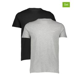 Pepe Jeans 2er-Set: Shirts in Grau/ Schwarz - 55% | Gr&ouml;&szlig;e L | Herren-plussize