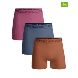 MUCHACHOMALO 3er-Set: Boxershorts in Pink/ Orange/ Blau - 56% | Gr&ouml;&szlig;e L | Herren-waesche