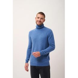 Just Cashmere Kaschmir-Rollkragenpullover "Sacha" in Blau - 61% | Gr&ouml;&szlig;e M | Herren-plussize
