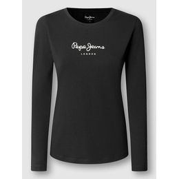 Pepe Jeans Longsleeve "New Virginia" in Schwarz - 48% | Gr&ouml;&szlig;e XL | Damen-tops