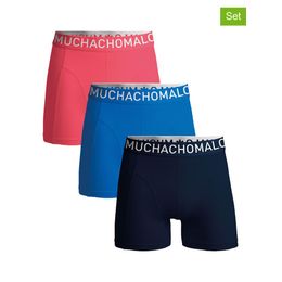 MUCHACHOMALO 3er-Set: Boxershorts in Pink/ Blau/ Dunkelblau - 56% | Gr&ouml;&szlig;e XL | Herren-waesche