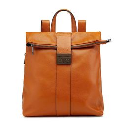 Lia Biassoni Leder-Rucksack in Cognac - (B)34 x (H)41 x (T)12 cm - 74% | Damen-taschen