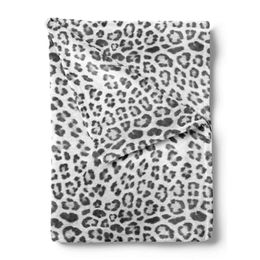 Zo!Home Plaid "Snow Leopard" in Grau - 59% | Gr&ouml;&szlig;e 140x200 cm | Decken