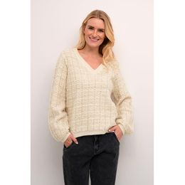 Kaffe Pullover "Bilo" in Creme - 61% | Gr&ouml;&szlig;e S | Damen-pullover-cardigans