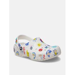 Crocs Crocs "Classic Doodle" in Wei&szlig; - 47% | Gr&ouml;&szlig;e 19/20 | Baby-badeschuh