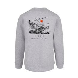 F4NT4STIC Sweatshirt 'Escape Discover the World Town Train Station' male Grey size XS