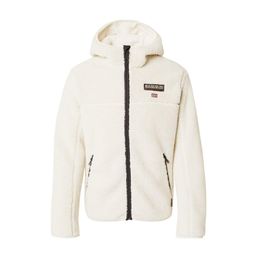 Napapijri Fleecejacke 'Tynik' Herren Gr&ouml;&szlig;e XL hellbeige / dunkelblau / kirschrot