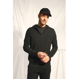 Just Cashmere Kaschmir-Cardigan "Elliot" in Dunkelgr&uuml;n - 62% | Gr&ouml;&szlig;e XL | Herren-pullover-cardigans
