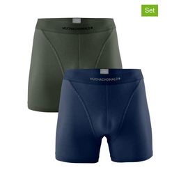 MUCHACHOMALO 2er-Set: Boxershorts in Dunkelblau/ Gr&uuml;n - 45% | Gr&ouml;&szlig;e XL | Herren-waesche