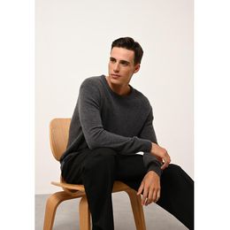 Just Cashmere Kaschmir-Pullover "Gabin" in Anthrazit - 65% | Gr&ouml;&szlig;e M | Herren-plussize