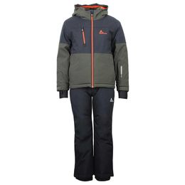 Peak Mountain 2tlg. Ski-/ Snowboardoutfit "Eruby" in Khaki/ Schwarz - 67% | Gr&ouml;&szlig;e 104 | Kinder-outdoor-jacken