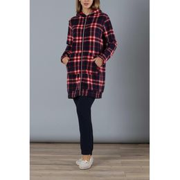 maryplaid Cardigan in Dunkelblau/ Rot - 56% | Gr&ouml;&szlig;e XXL | Damen-pullover-cardigans
